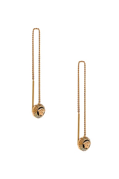 Versace Medusa Drop Earrings In Gold | ModeSens