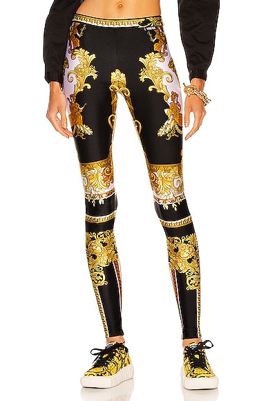 VERSACE Renaissance Legging in Nero & Oro | FWRD
