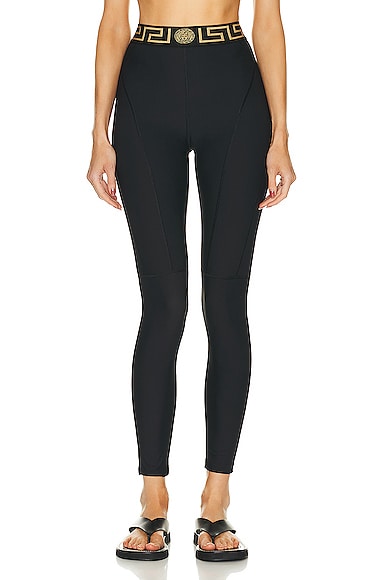 VERSACE Gym Legging in Black | FWRD