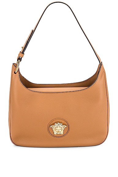 VERSACE Medusa Shoulder Bag in Caramel & Oro | FWRD