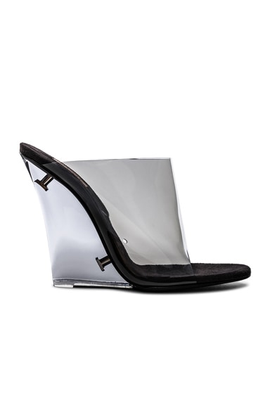YEEZY Season 7 PVC Wedge Mules in Smoke | FWRD