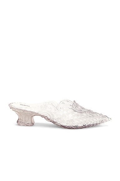 Y/Project Melissa Point Mule in Clear & White | FWRD