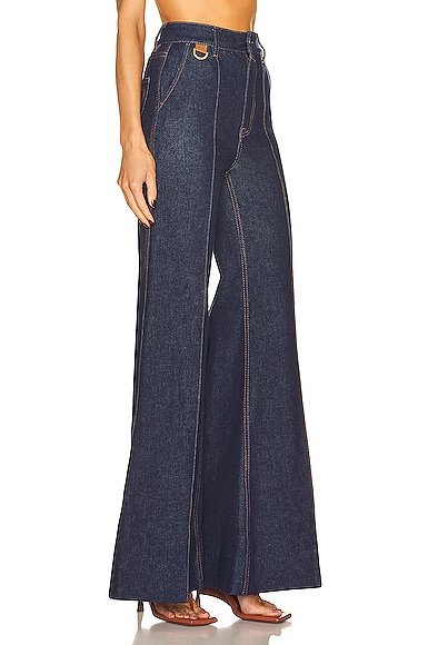 Zimmermann Kaleidoscope Wide Leg Jeans In Ink | ModeSens