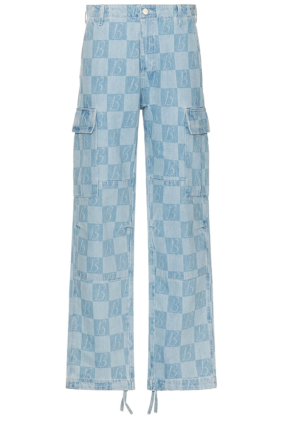 Amiri Amiri Jacquard Snap Off Pant Straight Jean in Stone Amiri Amiri Jacquard Snap Off Pant Straight Jean in Stone