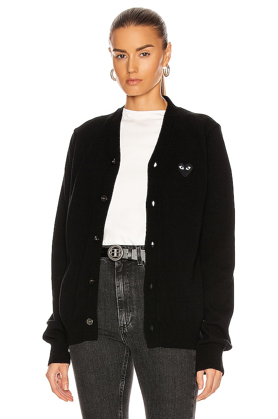 Acne Studios Rives Mohair Cardigan in Petrol Blue | FWRD Acne Studios Rives Mohair Cardigan in Petrol Blue | FWRD