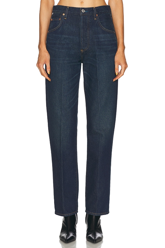 Toteme Classic Cut Full Length Straight Leg in Dark Blue | FWRD Toteme Classic Cut Full Length Straight Leg in Dark Blue | FWRD