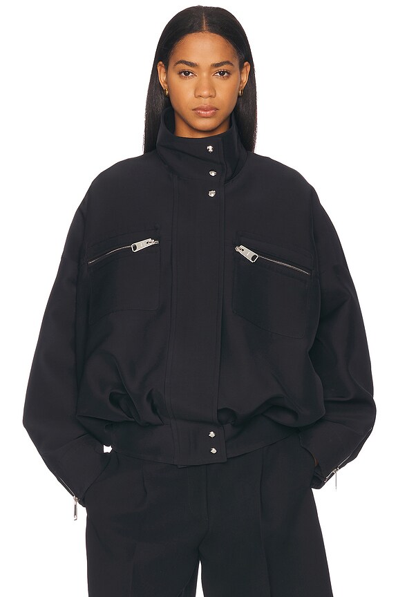 Moncler Zip Up Jacket in Black | FWRD Moncler Zip Up Jacket in Black | FWRD