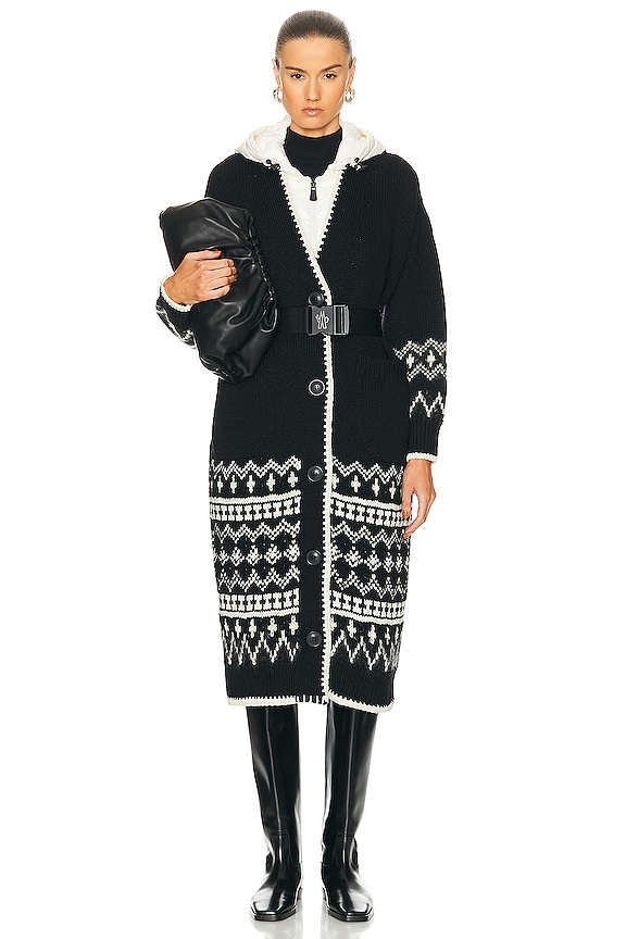 Loewe Leopard Cardigan in Blue Multicolor | FWRD Loewe Leopard Cardigan in Blue Multicolor | FWRD