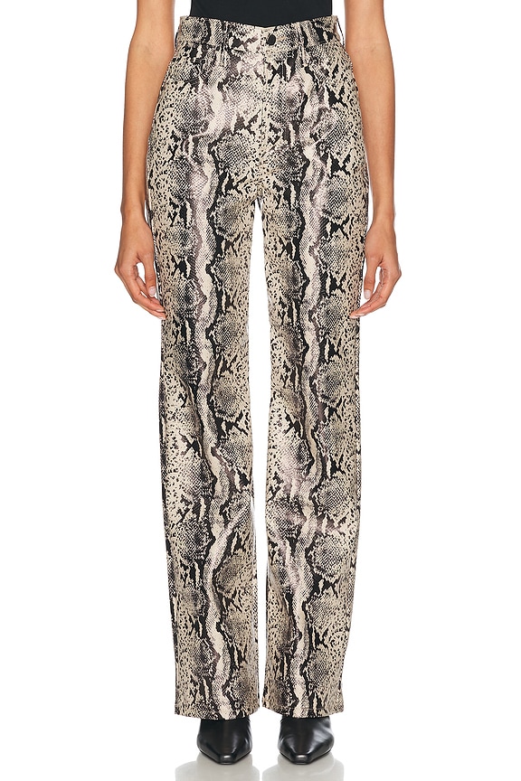 KHAITE Magdeline Pant in Gold & Black Zebra | FWRD KHAITE Magdeline Pant in Gold & Black Zebra | FWRD