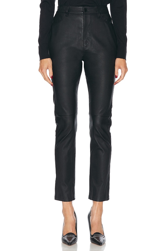 Saint Laurent Striped Tailored Pant in Black & Silver | FWRD Saint Laurent Striped Tailored Pant in Black & Silver | FWRD