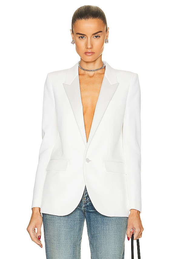 Pierre Balmain Blazer in Off White | FWRD Pierre Balmain Blazer in Off White | FWRD