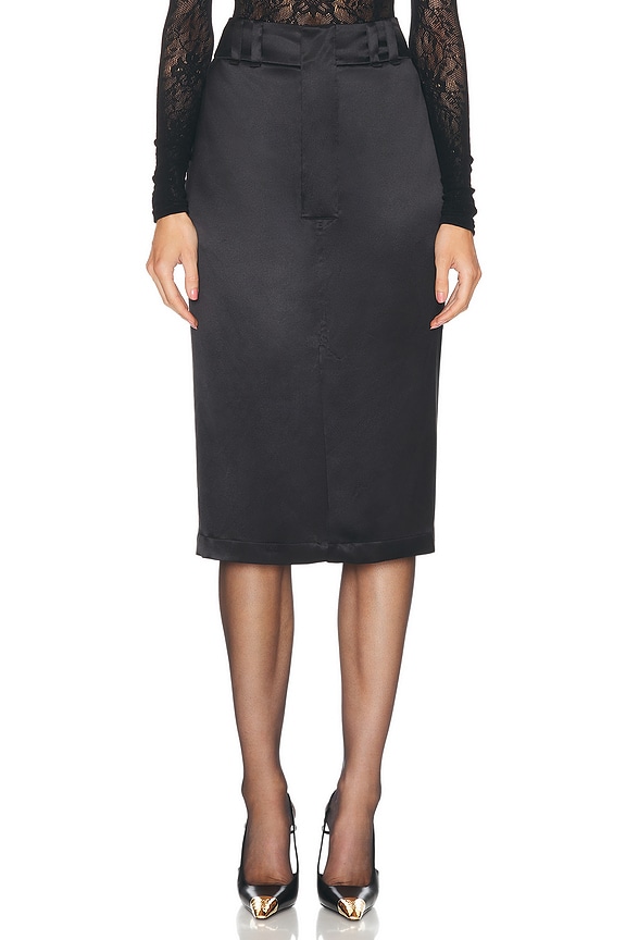 Ziah Sheer Knit Skirt in Black | FWRD Ziah Sheer Knit Skirt in Black | FWRD