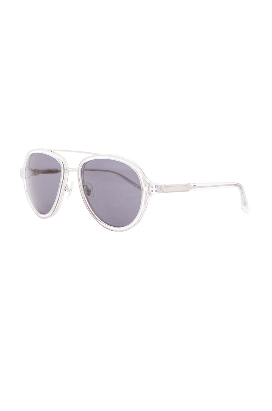 3.1 phillip lim Aviator Sunglasses in Clear Silver | FWRD