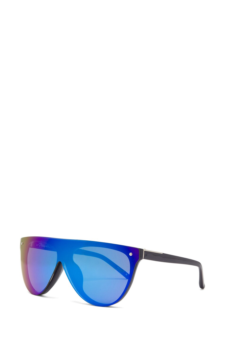 3 1 Phillip Lim Mirror Lens Sunglasses In Navy And Blue Stripe Fwrd