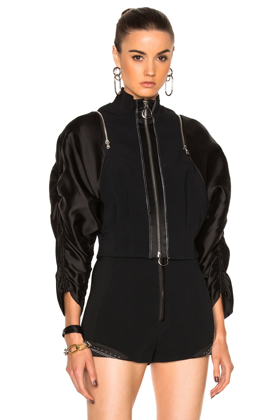 3.1 phillip lim Jacket with Zip Sleeve in Black | FWRD