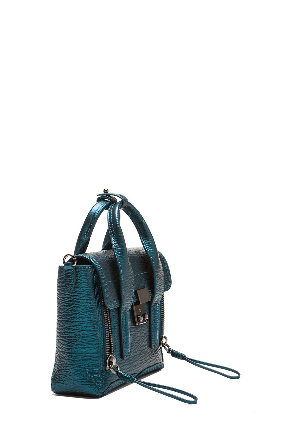 3.1 phillip lim Mini Pashli Satchel in Turquoise & Gunmetal | FWRD