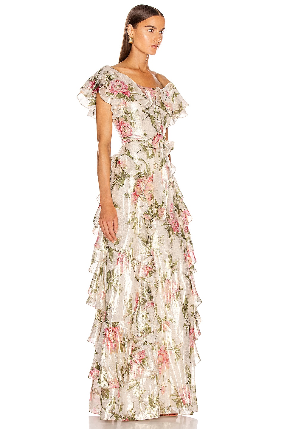 Alice McCall Salvatore Gown in Floral Gold | FWRD