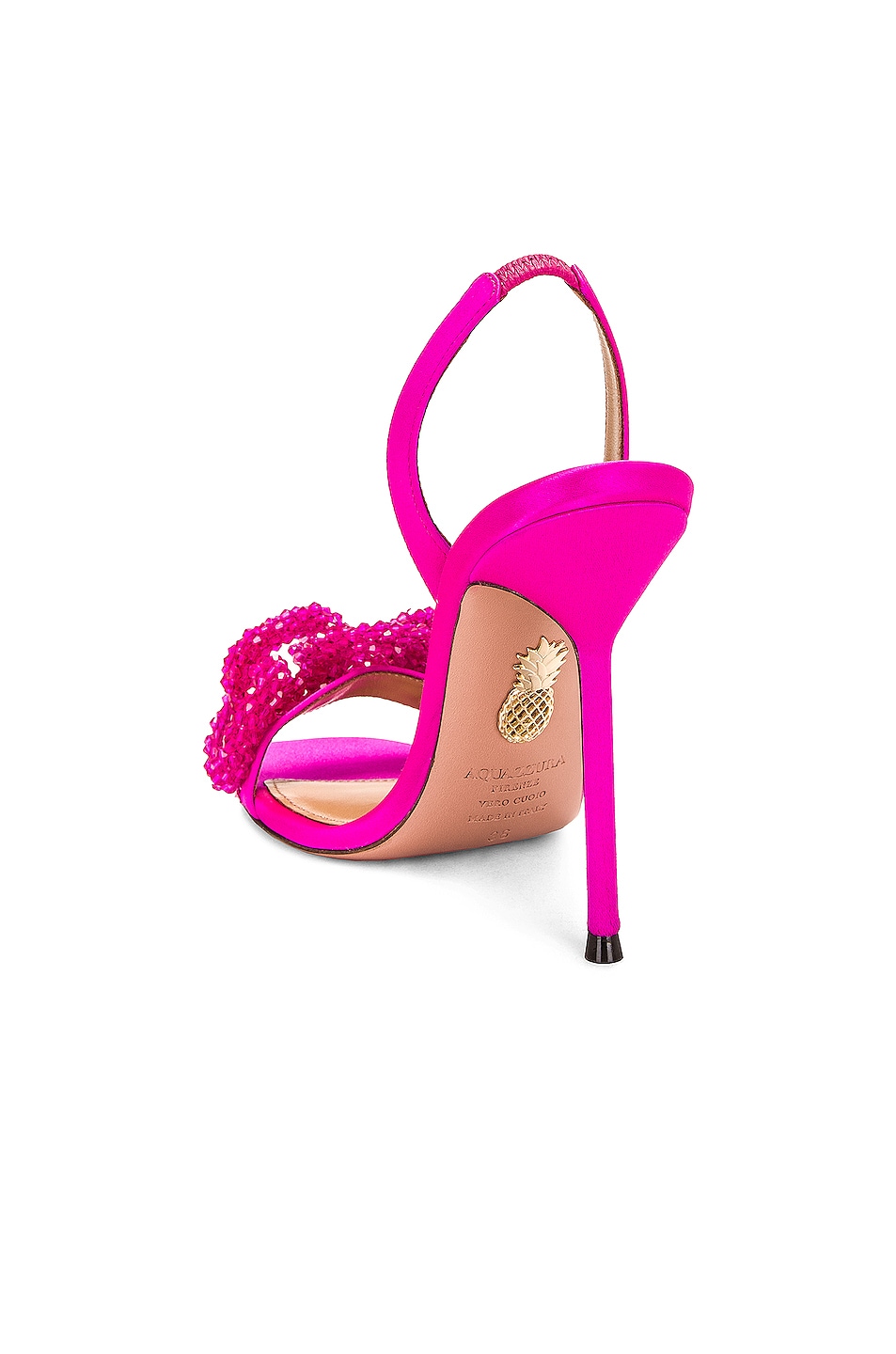 Aquazzura Chain of Love 105 Sandal in Exotic Orchid | FWRD