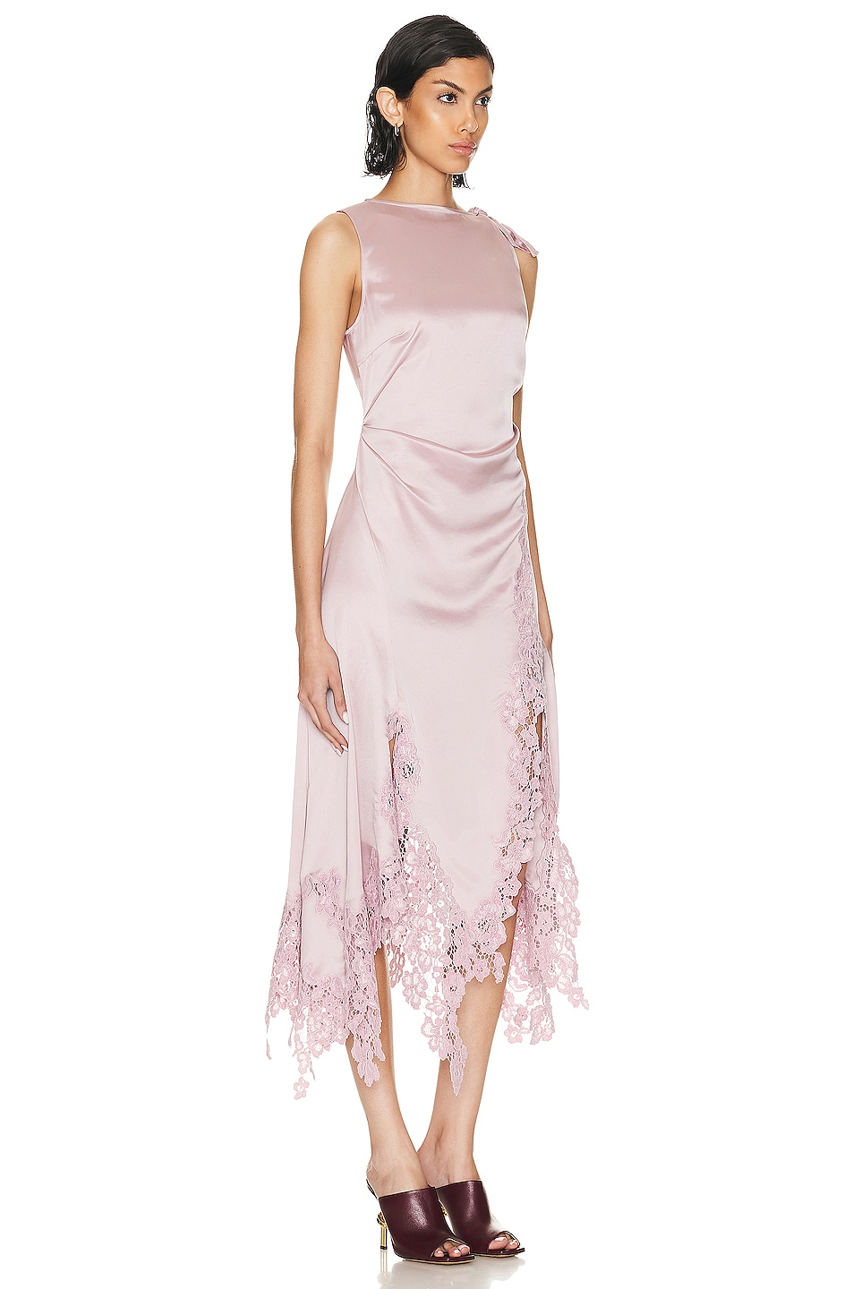 Acne Studios Leg Slit Dress in Mauve Pink | FWRD