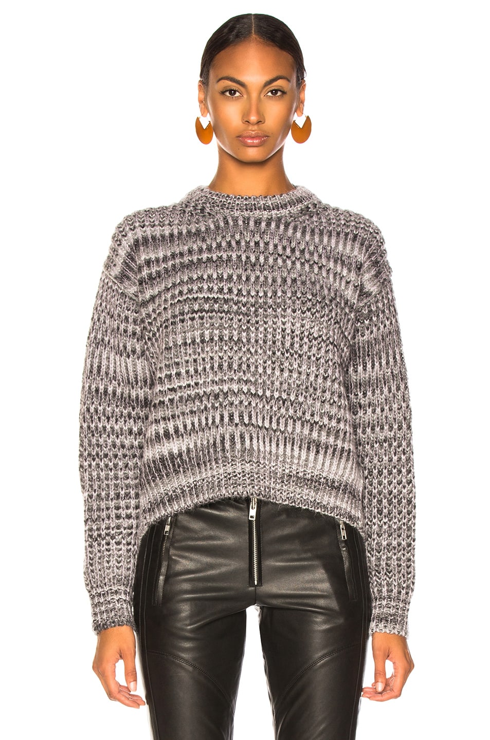 Acne Studios Mixed Sweater in Grey & Lilac | FWRD