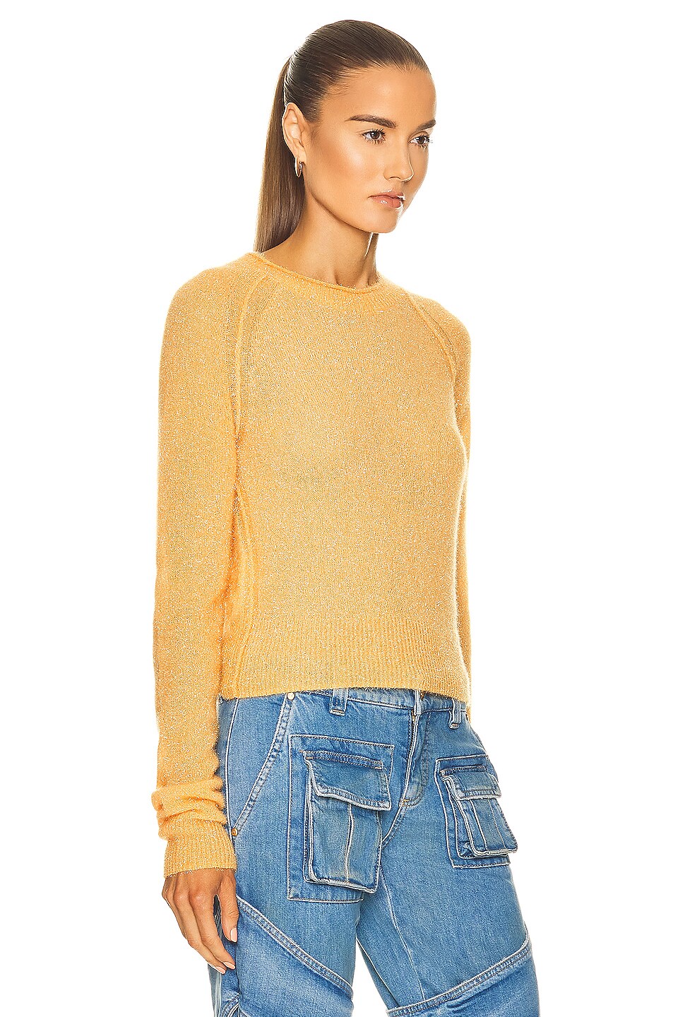 Acne Studios Knit Sweater in Apricot Orange | FWRD