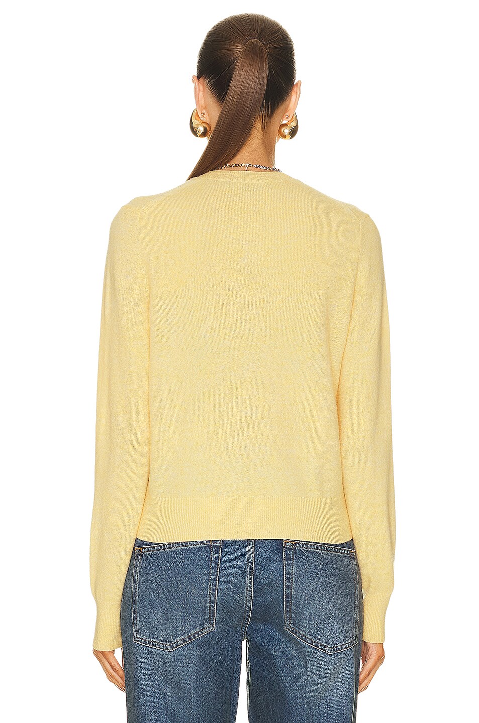 Acne Studios Button Up Cardigan in Light Yellow Mustard | FWRD