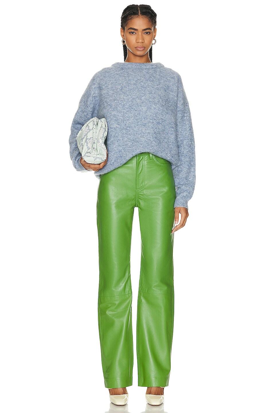 Acne Studios Crewneck Sweater in Denim Blue | FWRD