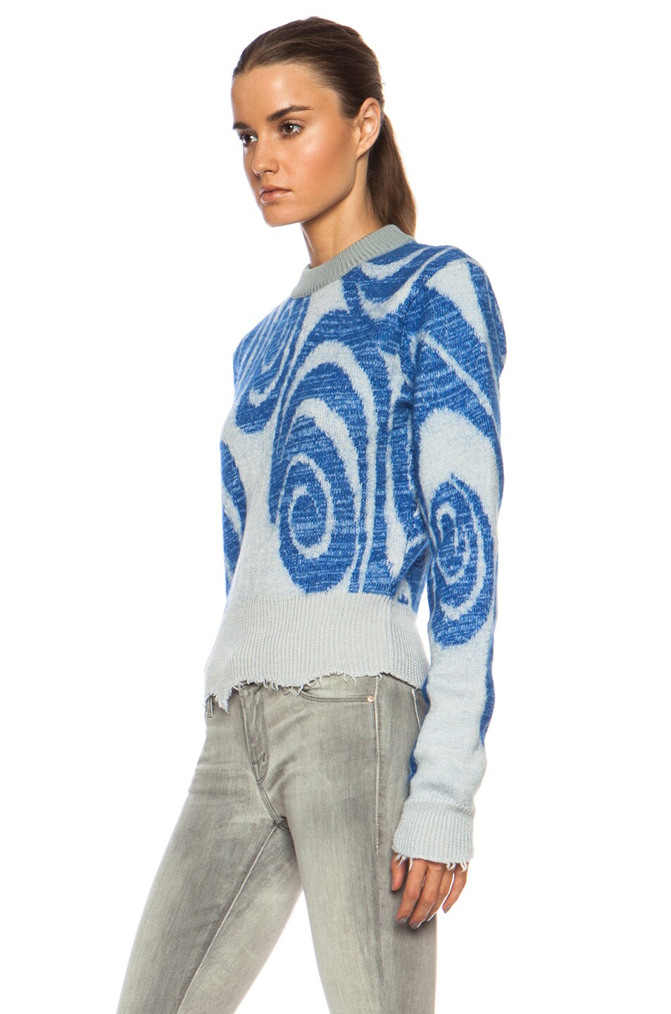 Acne Studios Gaze Wool-Blend Sweater in Cobalt Blue | FWRD