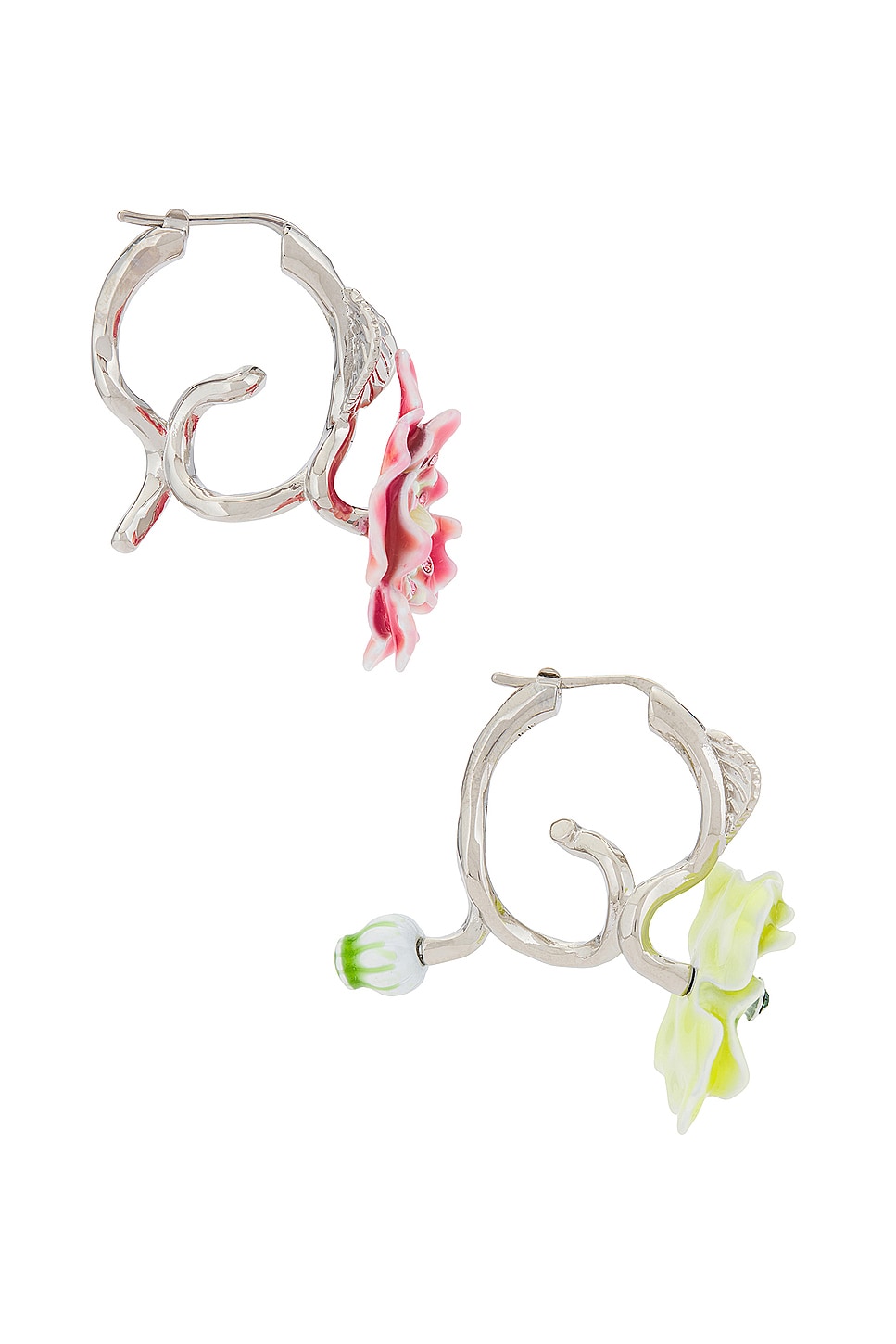 Acne Studios Earrings in Silver, Red, & Yellow | FWRD