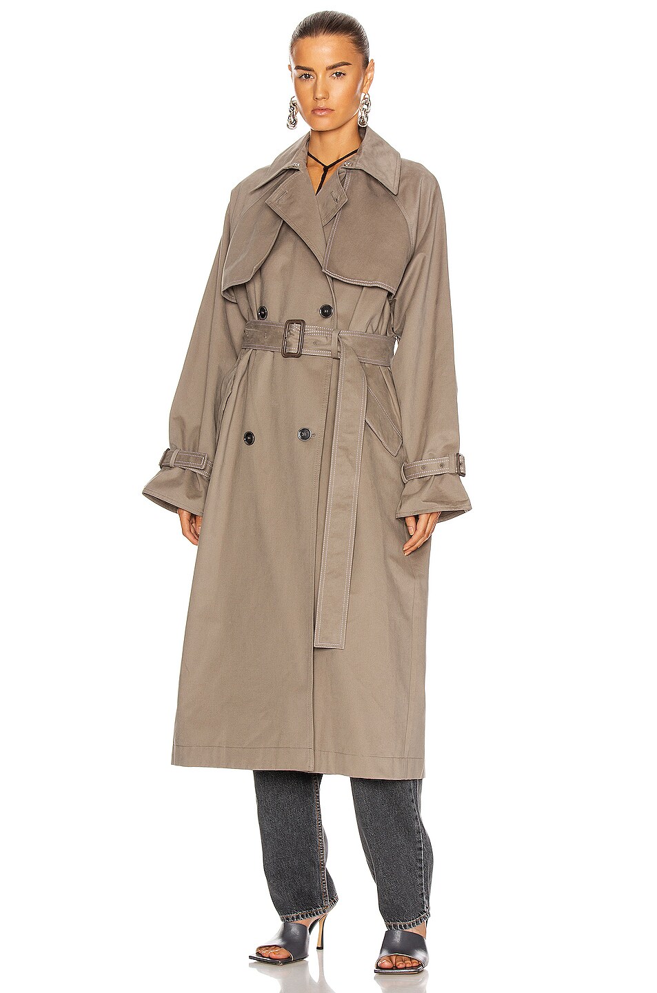Acne Studios Octa Coat in Stone Grey | FWRD