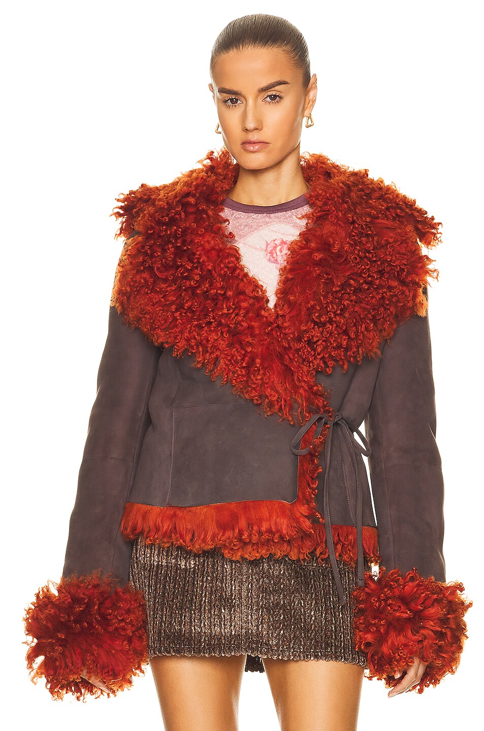 Acne Studios Trim Jacket in Rust Orange | FWRD