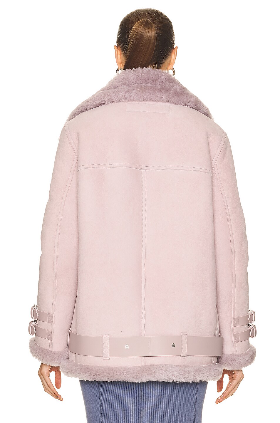 Acne Studios Suede Jacket in Dusty Lilac | FWRD