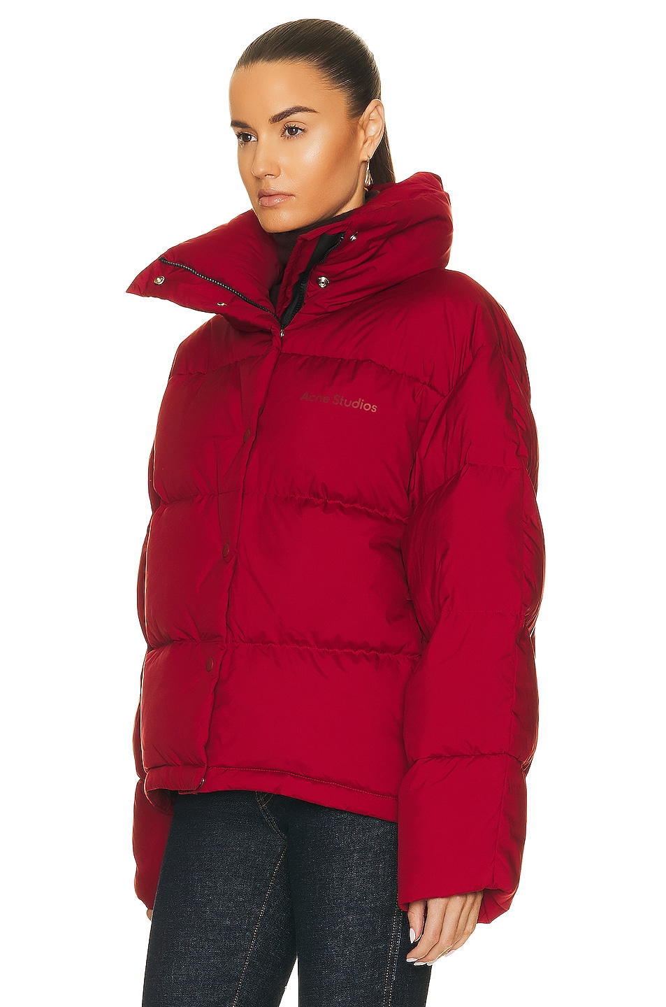 Acne Studios Puffer Jacket in Cherry Red | FWRD