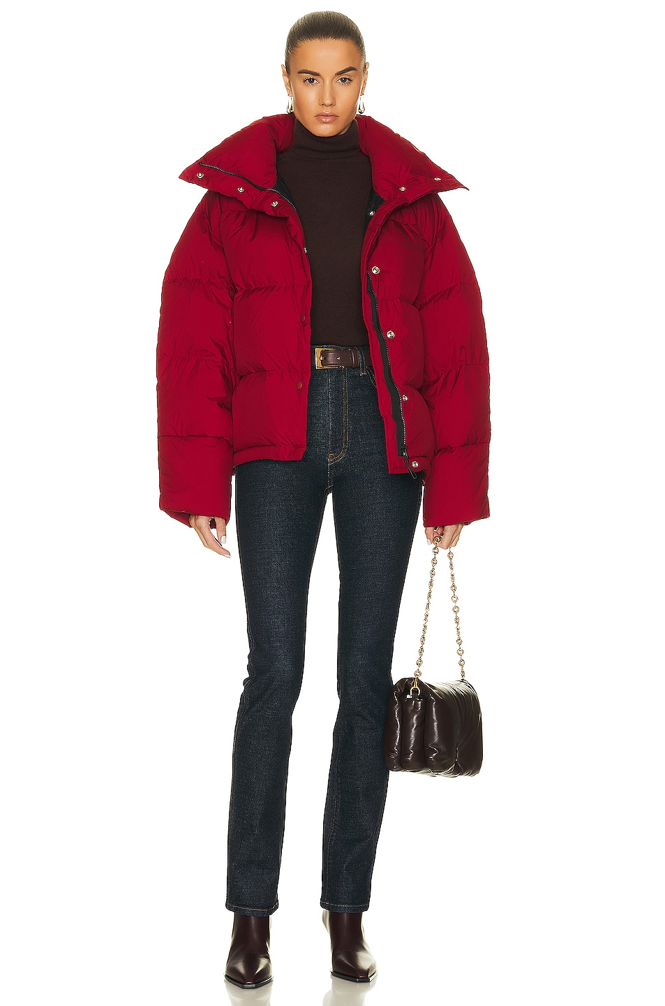 Acne Studios Puffer Jacket in Cherry Red | FWRD