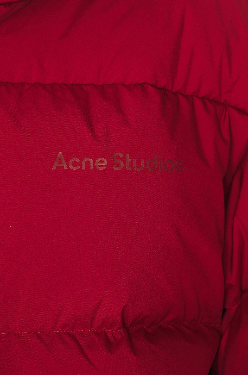 Acne Studios Puffer Jacket in Cherry Red | FWRD