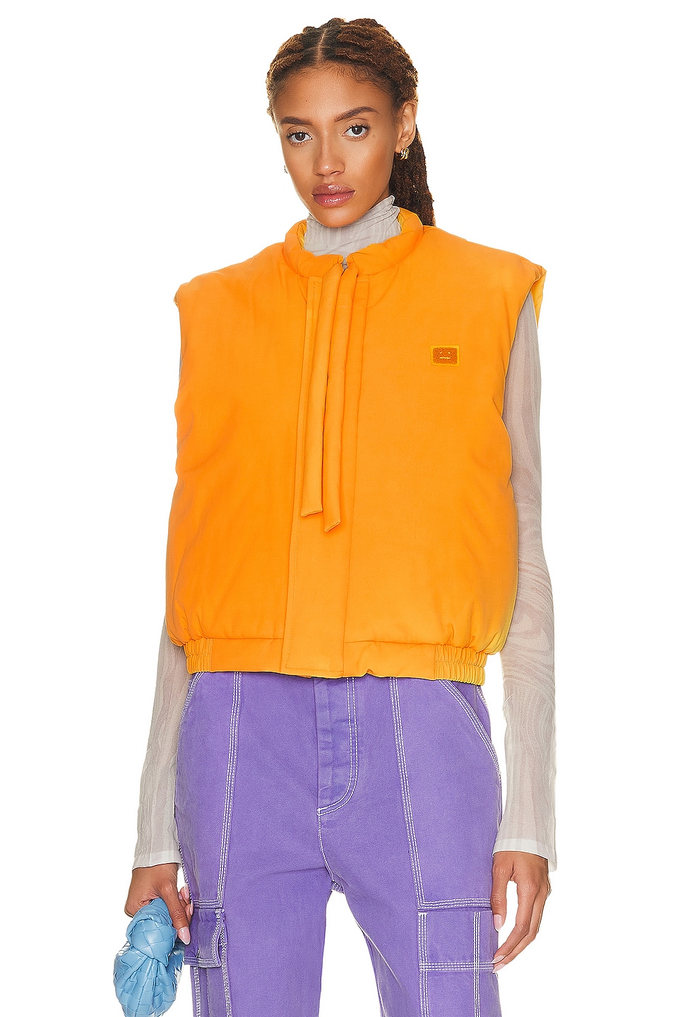 Acne Studios Puffer Vest in Orange & Yellow | FWRD