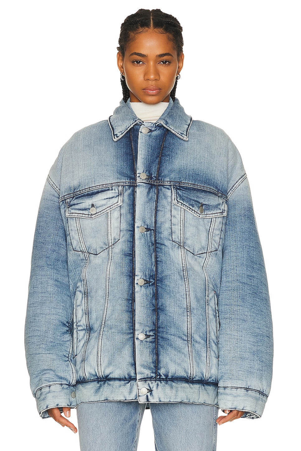 Acne Studios Soft Padded Jacket in Light Blue | FWRD