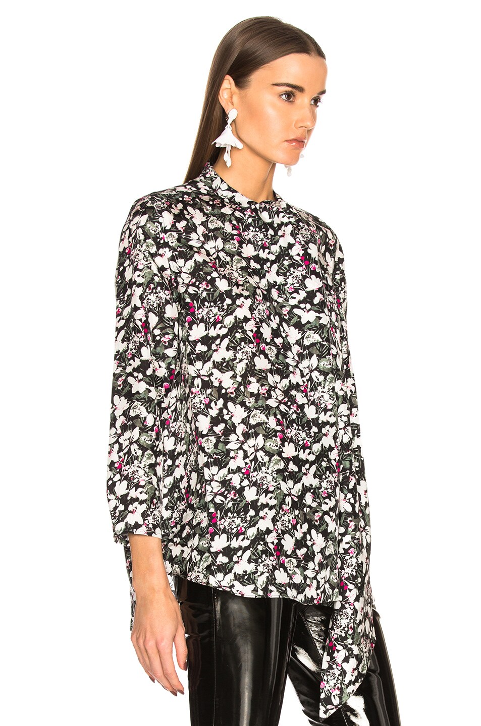 Acne Studios Bodil Blouse in Flower Black | FWRD