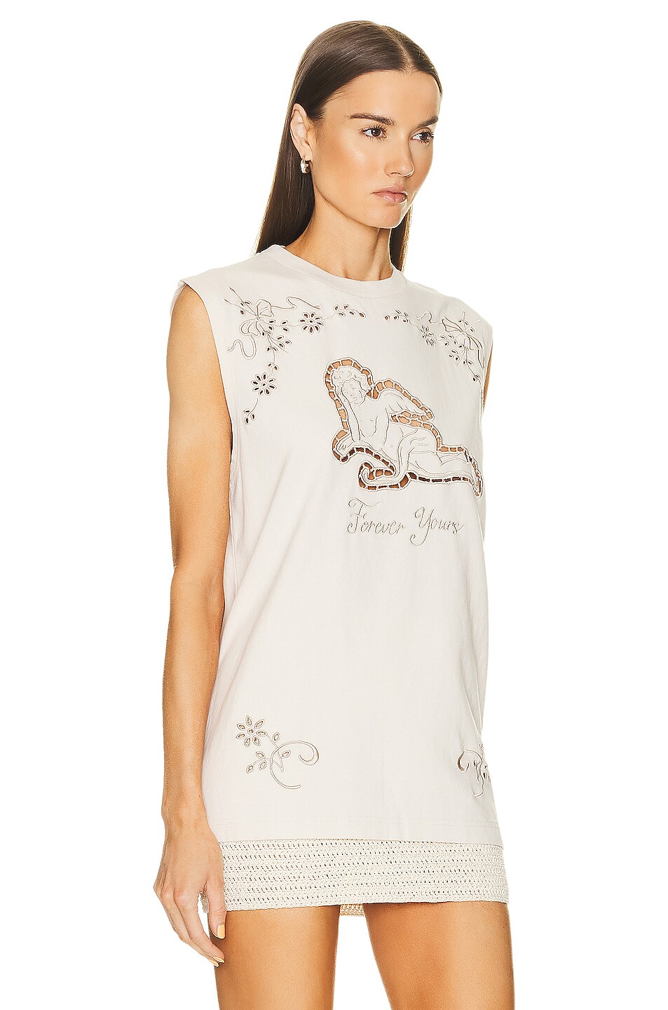 Acne Studios Muscle Tank Top in Ecru Beige | FWRD