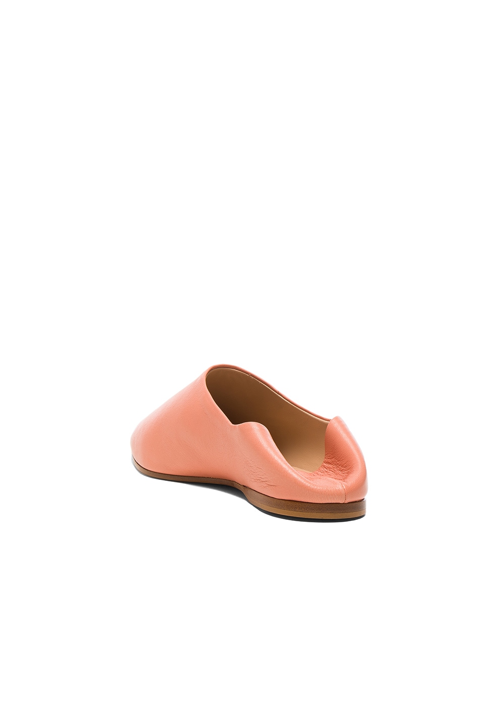 Acne Studios Leather Amina Babouche Slippers in Pink | FWRD