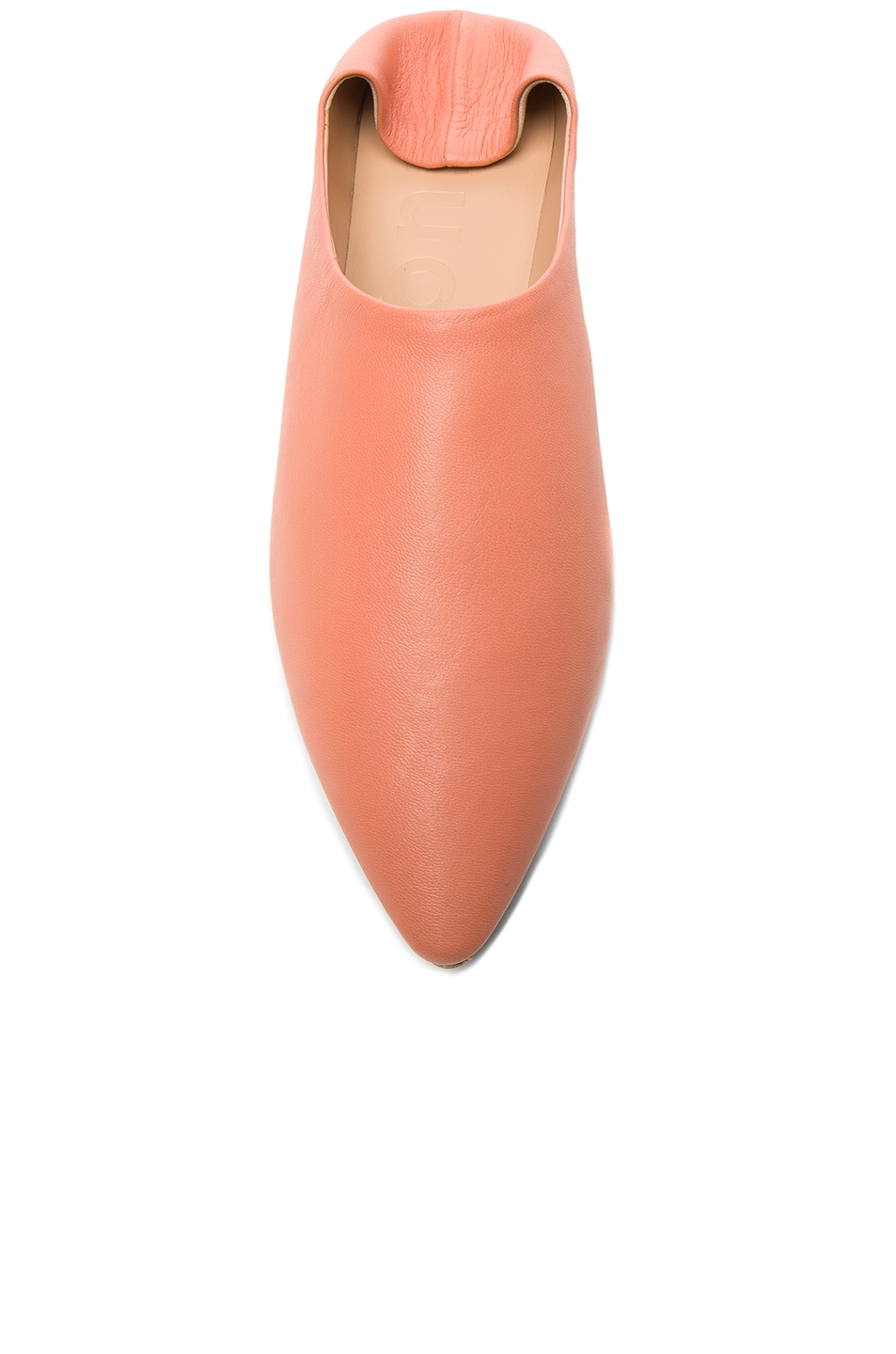 Acne Studios Leather Amina Babouche Slippers in Pink | FWRD