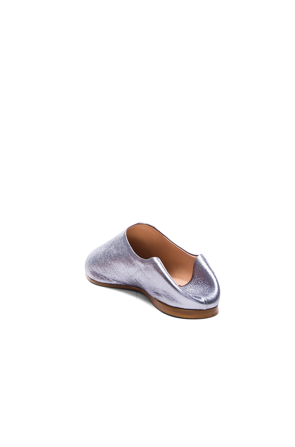 Acne Studios Leather Amina Space Flats in Lavender Grey | FWRD