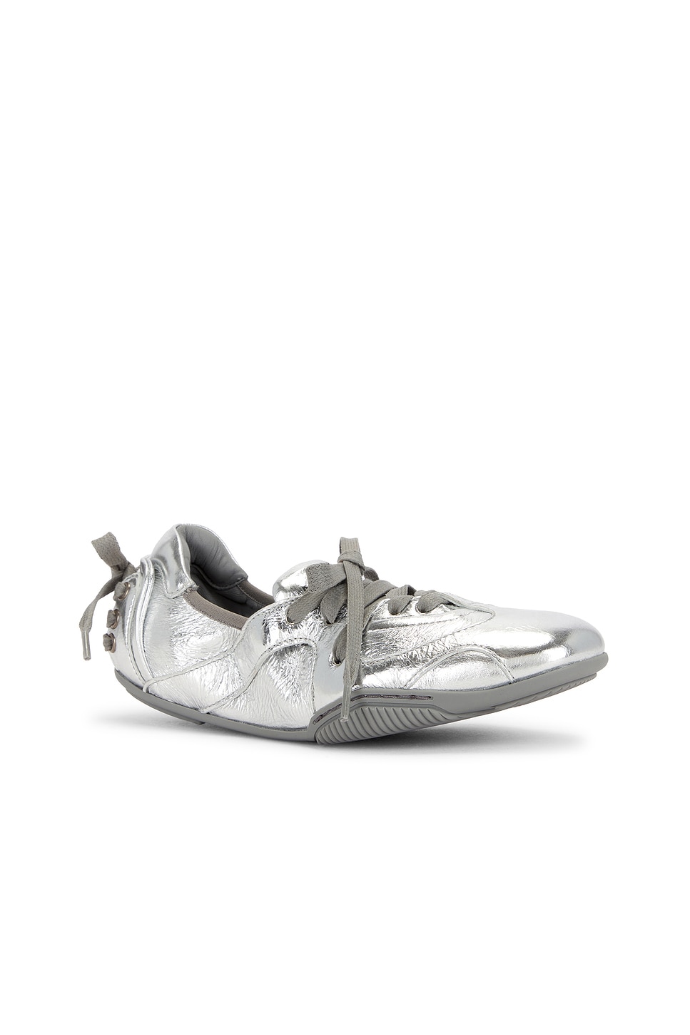 Acne Studios Bilaria Tracy Flat in Silver & Grey | FWRD