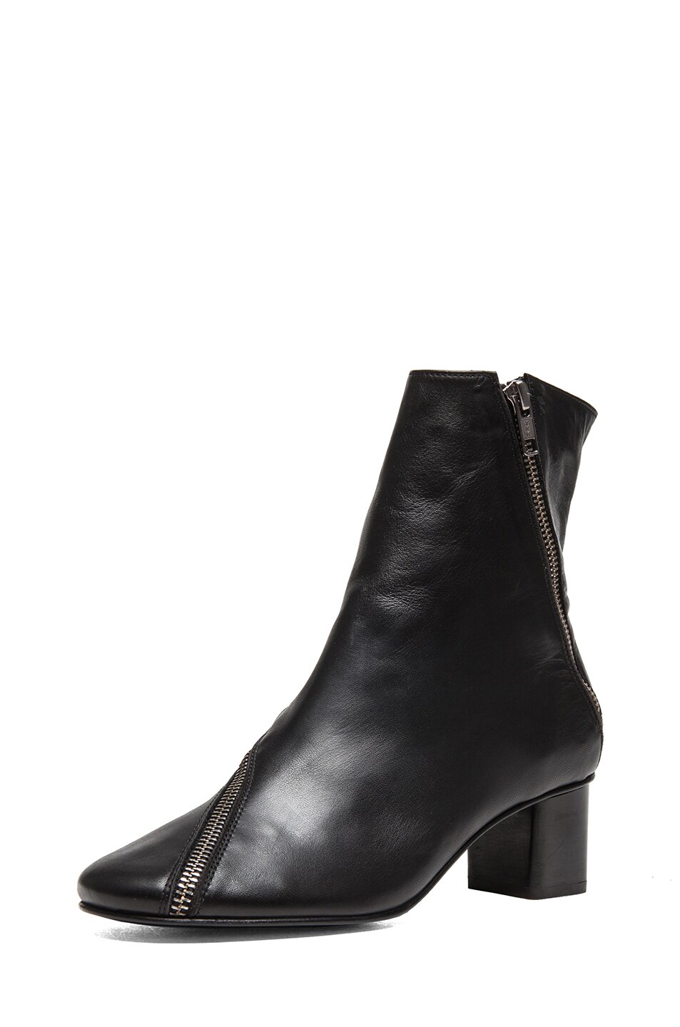 Acne Studios Malou Leather Boots in Black | FWRD