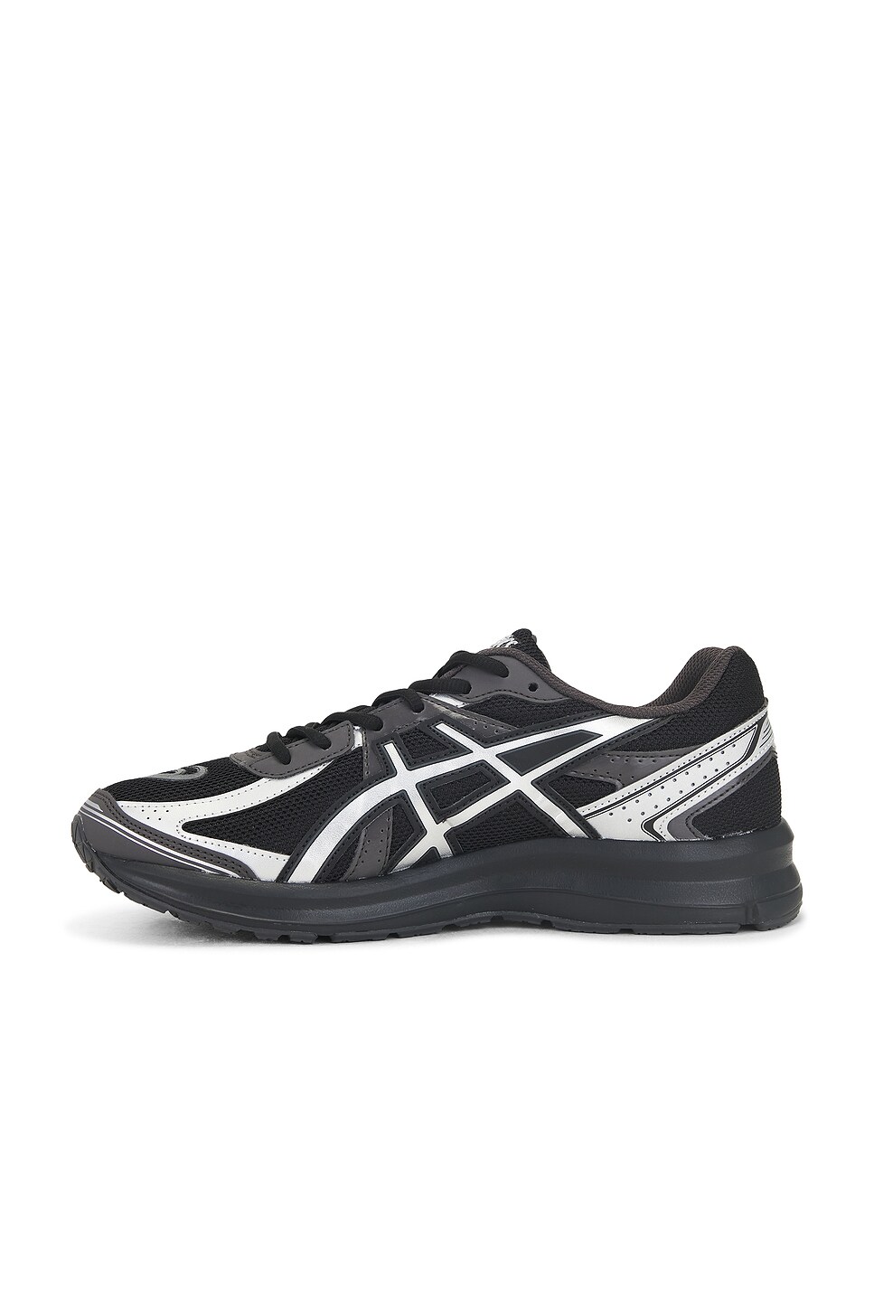 Asics Jog 100s Sneakers in Black & Pure Silver | FWRD