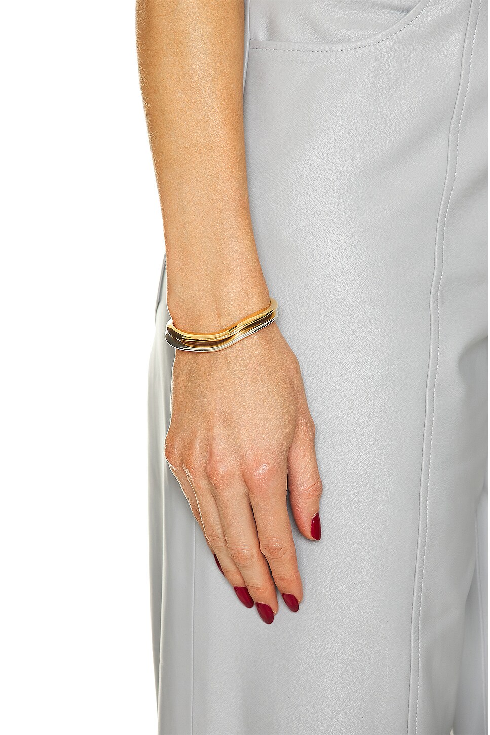 AGMES Small Astrid Cuff Set in Sterling Silver & Gold Vermeil | FWRD