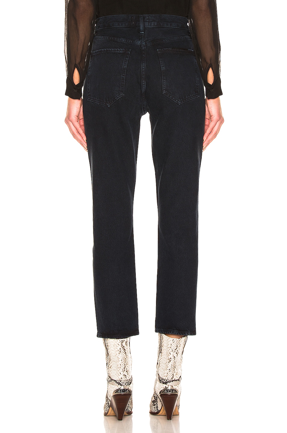 AGOLDE Riley High Rise Straight Crop in Satellite | FWRD