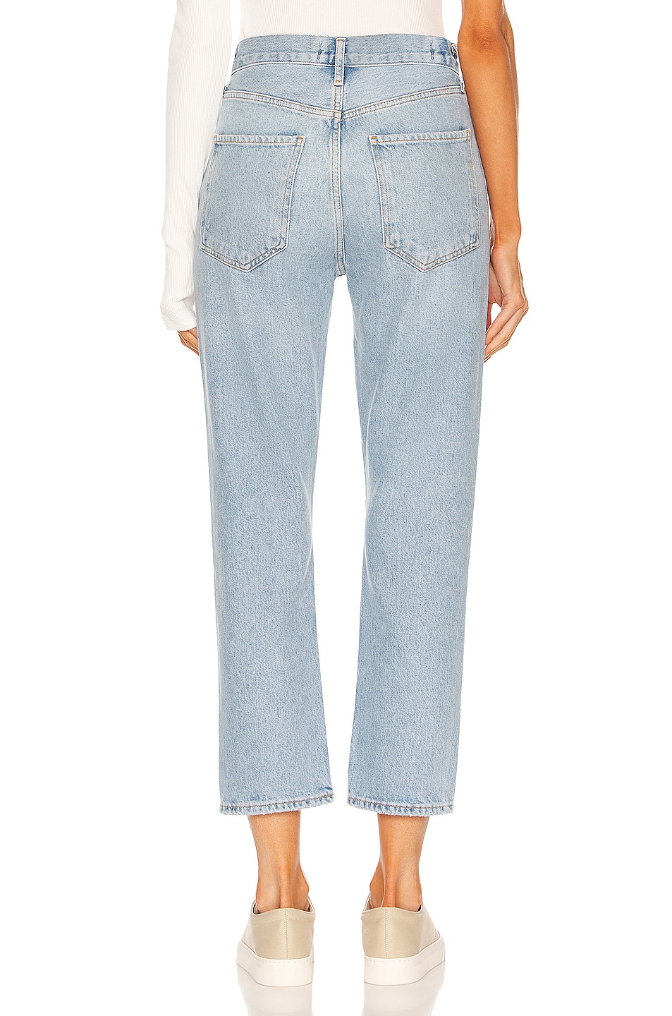 AGOLDE Riley High Rise Straight Crop in Dimension | FWRD