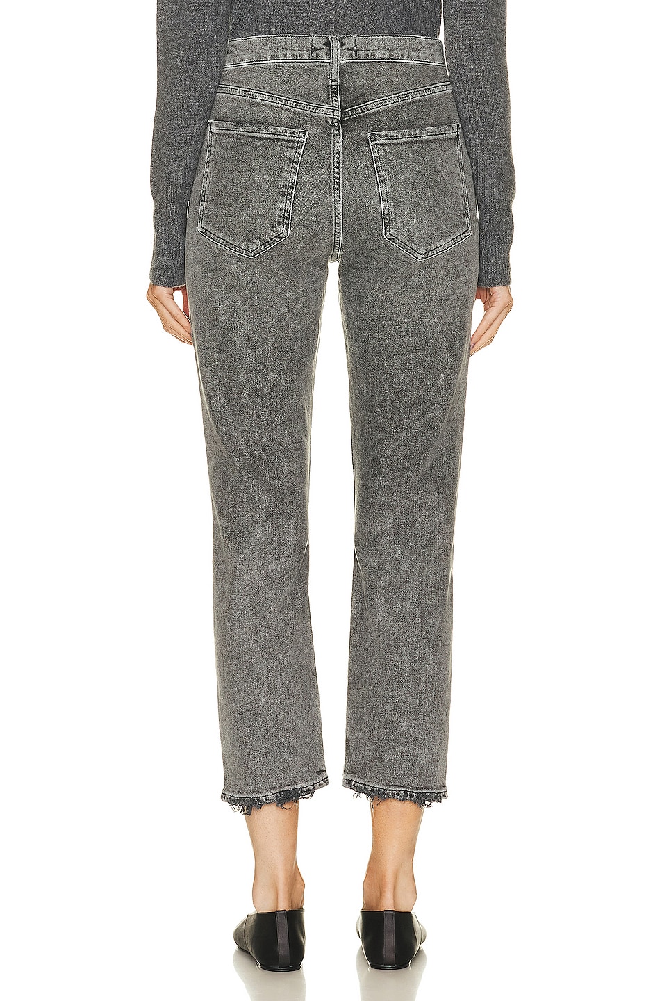 AGOLDE Riley High Rise Straight Crop in Century | FWRD