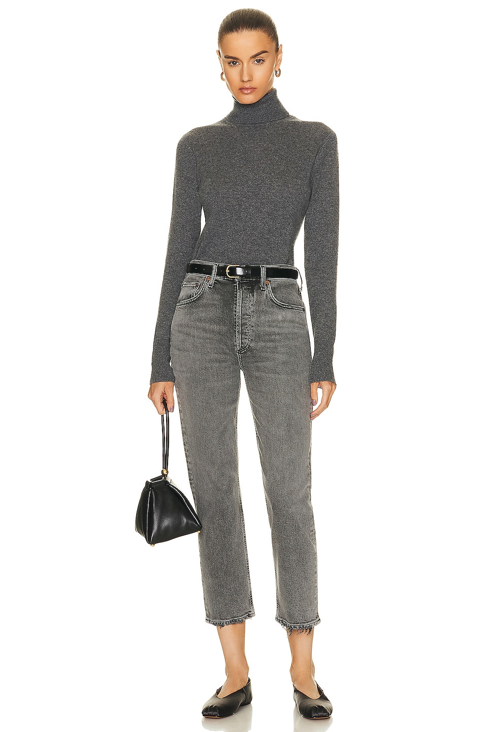 AGOLDE Riley High Rise Straight Crop in Century | FWRD